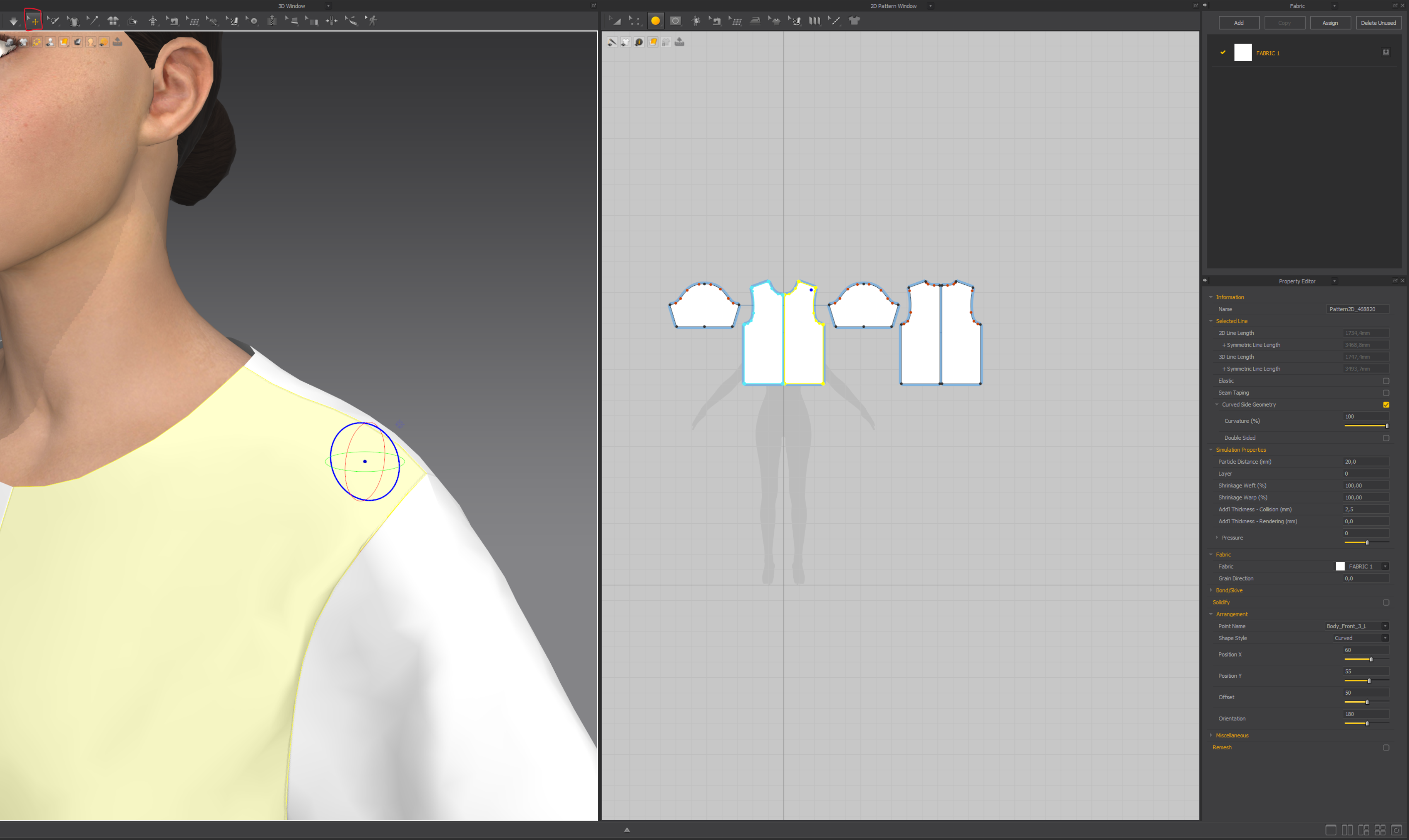 Move/Rotate Pattern with Gizmo – Marvelous Designer