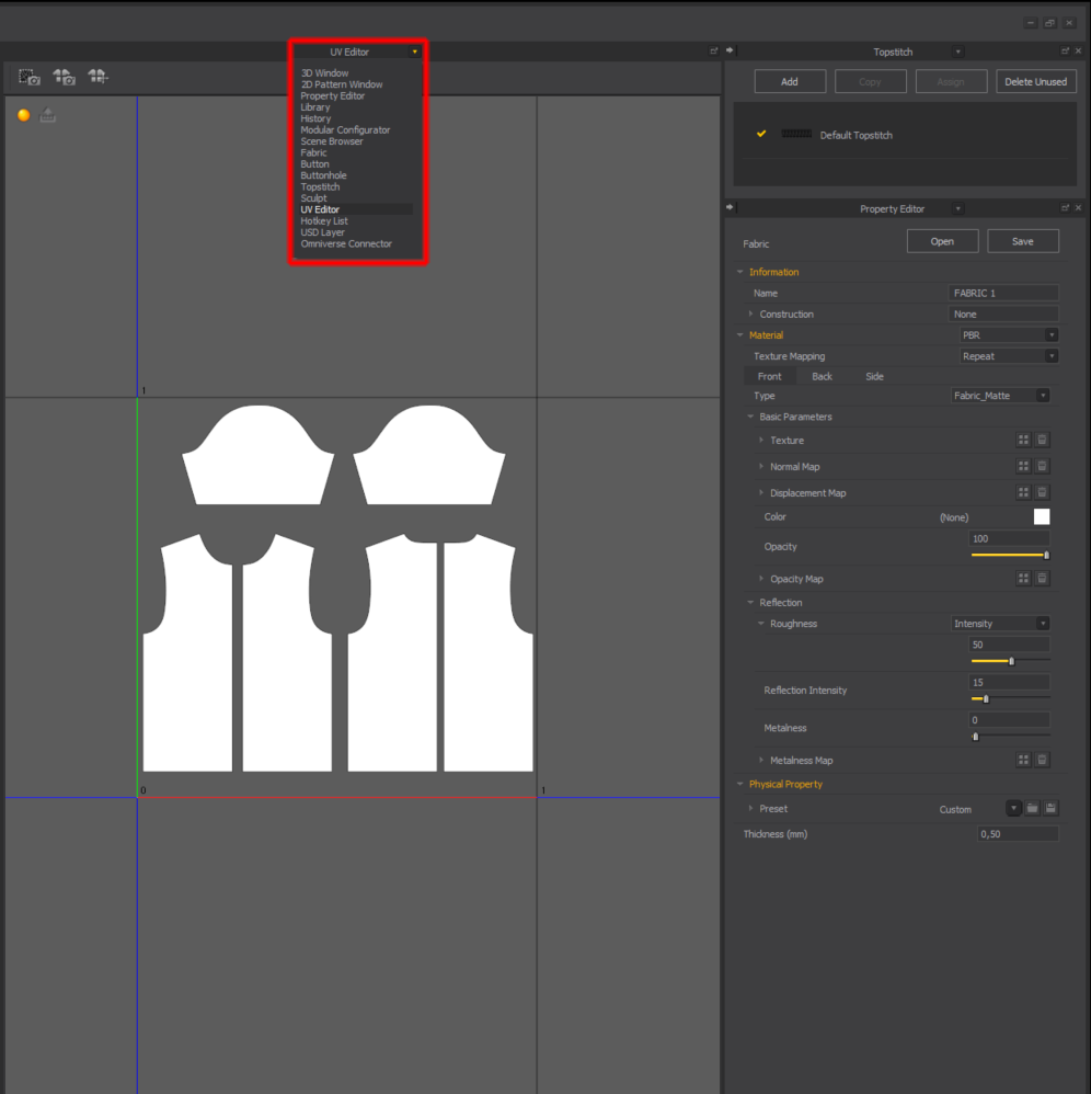 Edit UV – Marvelous Designer