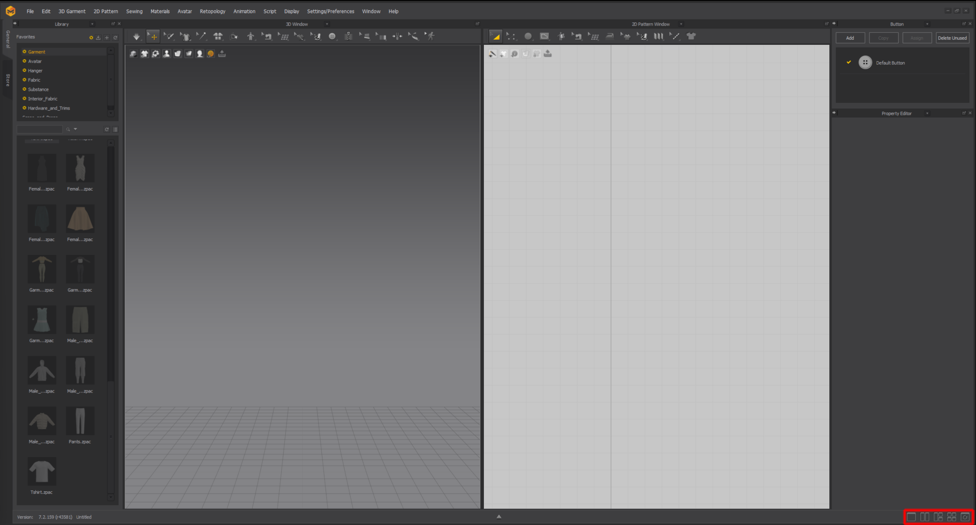 Window Layout – Marvelous Designer