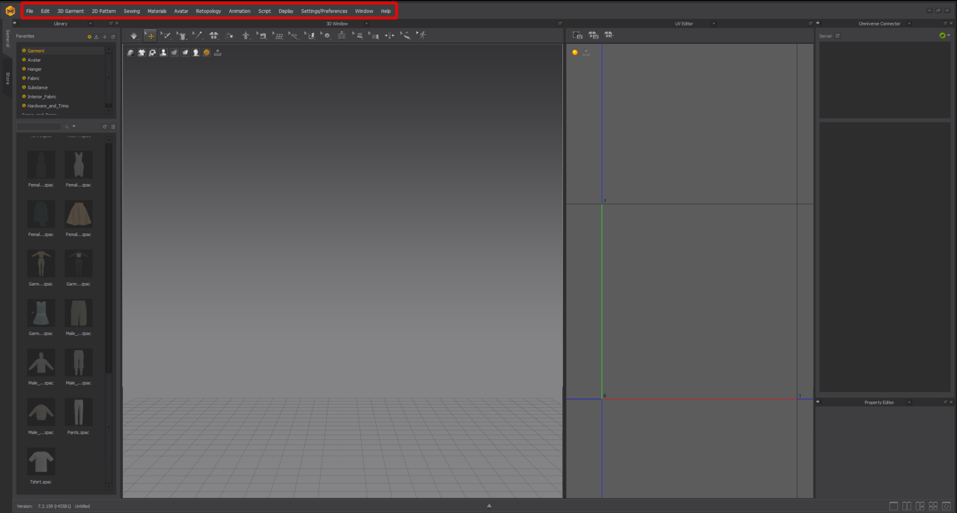 Menu – Marvelous Designer