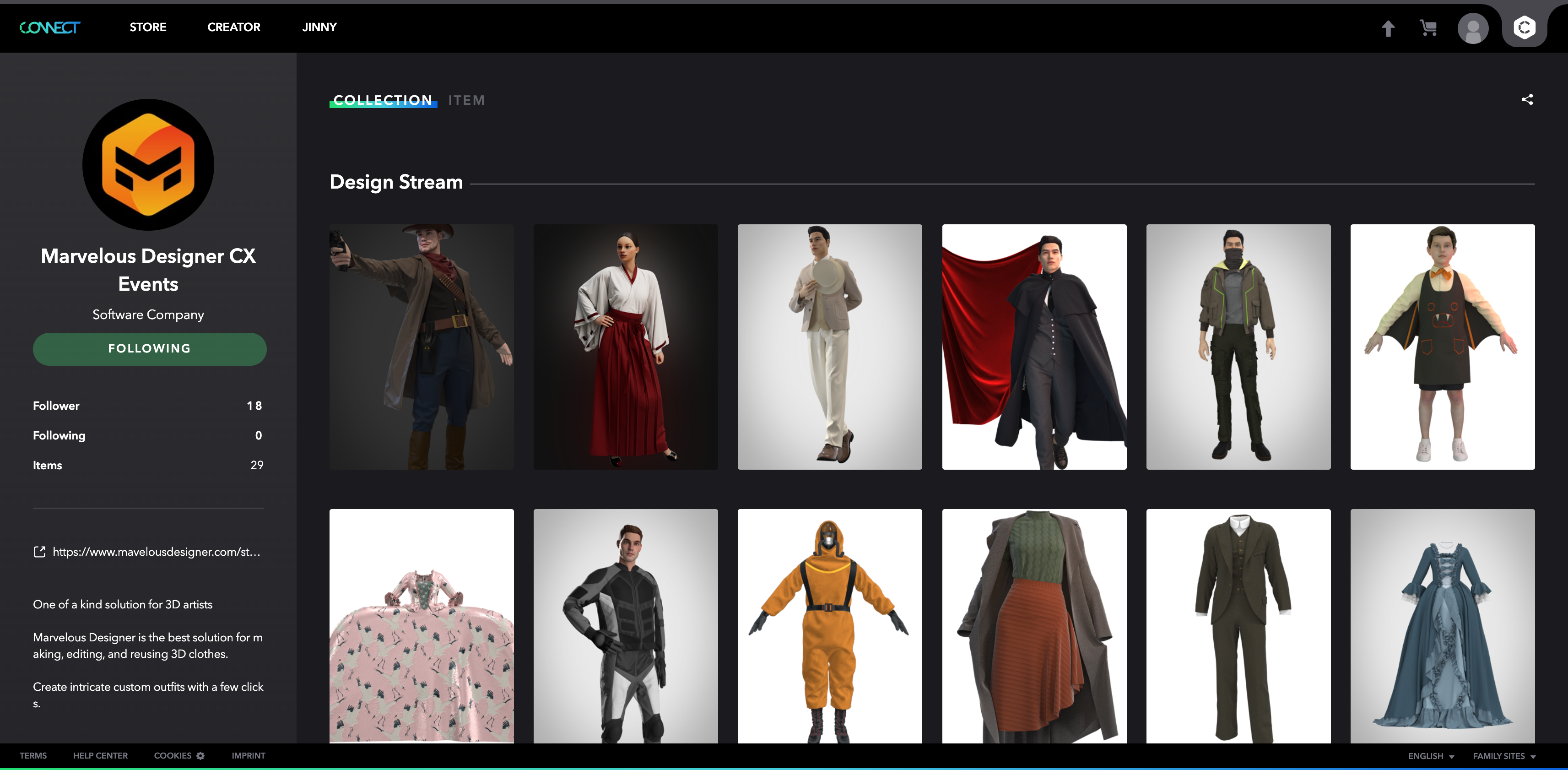 ストアでの3Dアイテムの購入 – Marvelous Designer