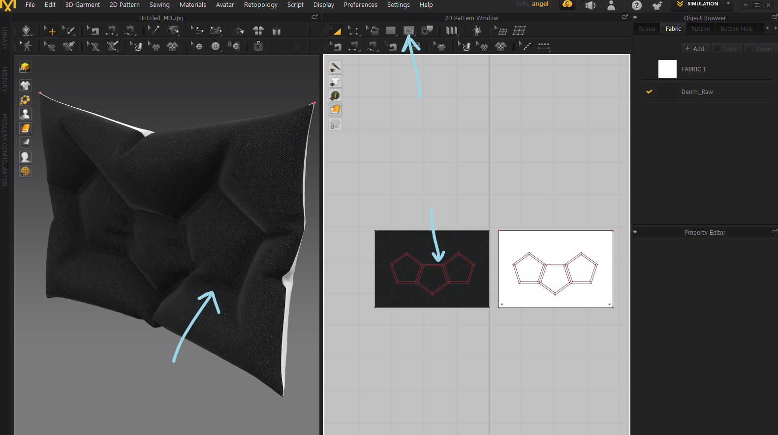 Down jacket quilting or fabric bonding – Marvelous Designer